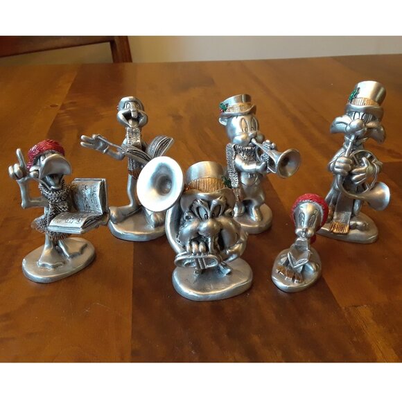 Warner Bros. | Holiday | Rare 6 Warner Bros Pewter Figurines By ...